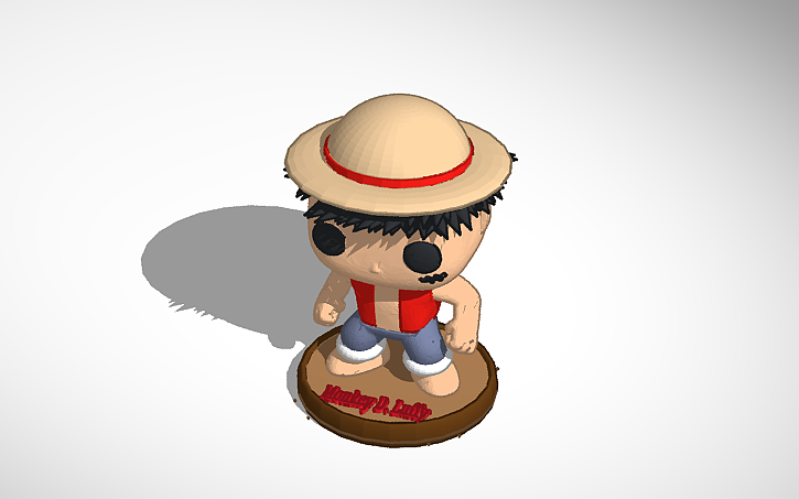 3D design Luffy FUNKO - Tinkercad