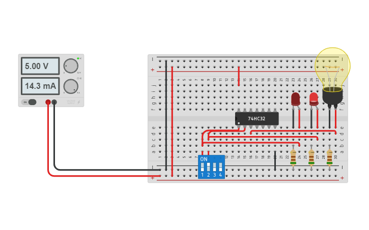 Circuit Design Porta Or Tinkercad