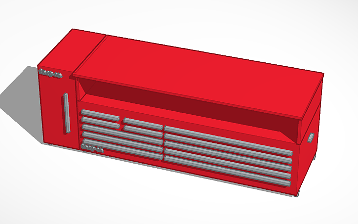 3D design Snap-on toolbox - Tinkercad