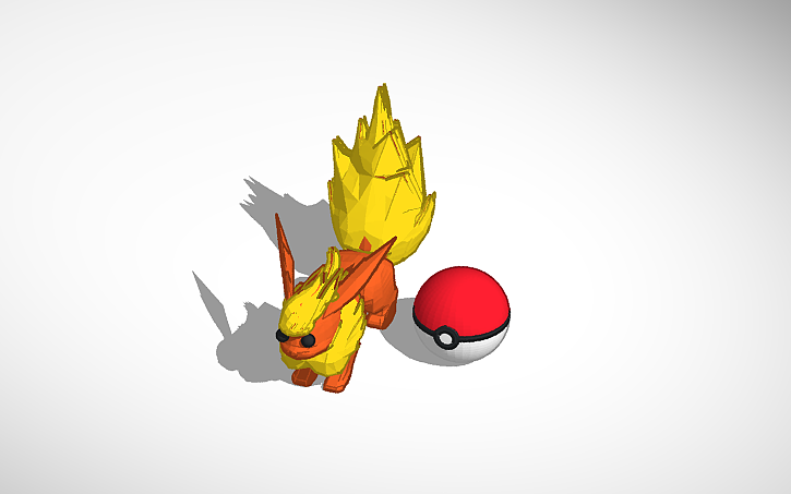 3D design flame - Tinkercad