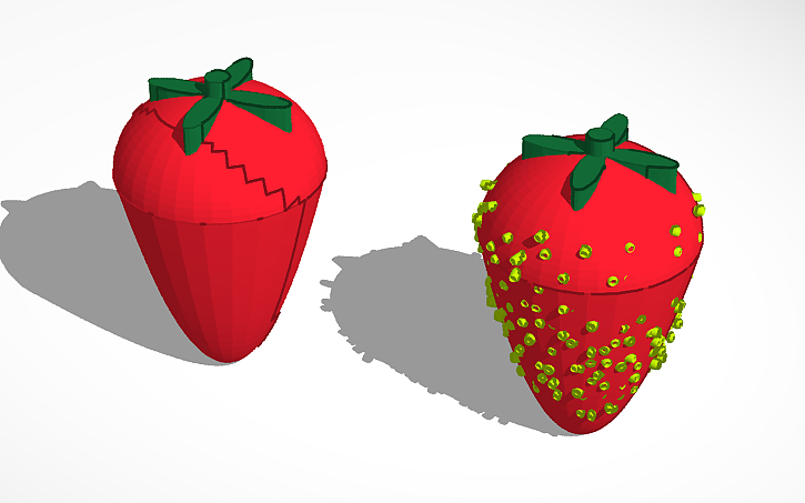 3D design horrific strawberry | Tinkercad