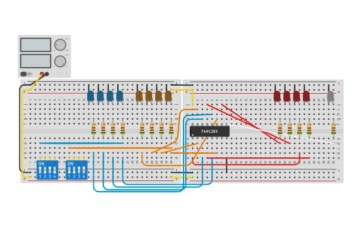 Circuit design Experimento 9b - Tinkercad