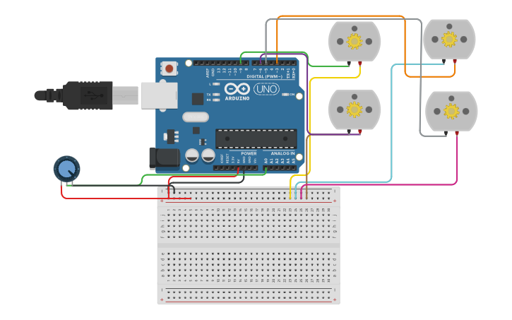 Circuit design DRONE - Tinkercad