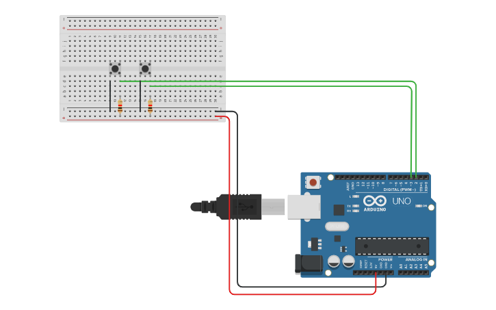 Circuit design Push button_test_multiple_isr_compact - Tinkercad