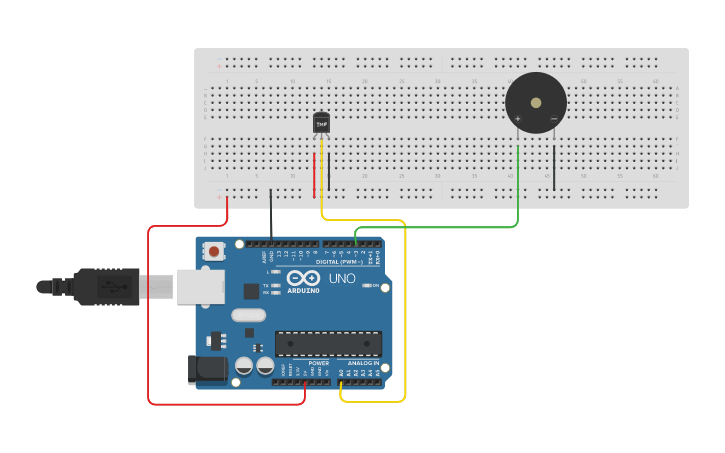 Circuit Design Temperature Measurement Tinkercad