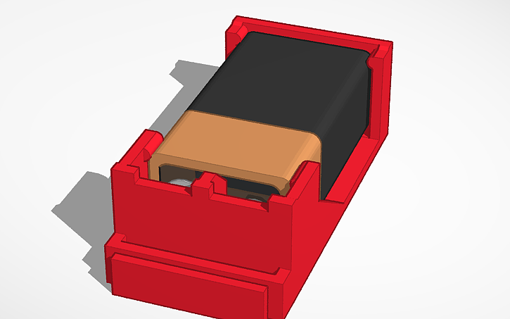 3D design 9V battery Holder - Tinkercad