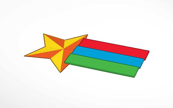 3D design shooting star - Tinkercad