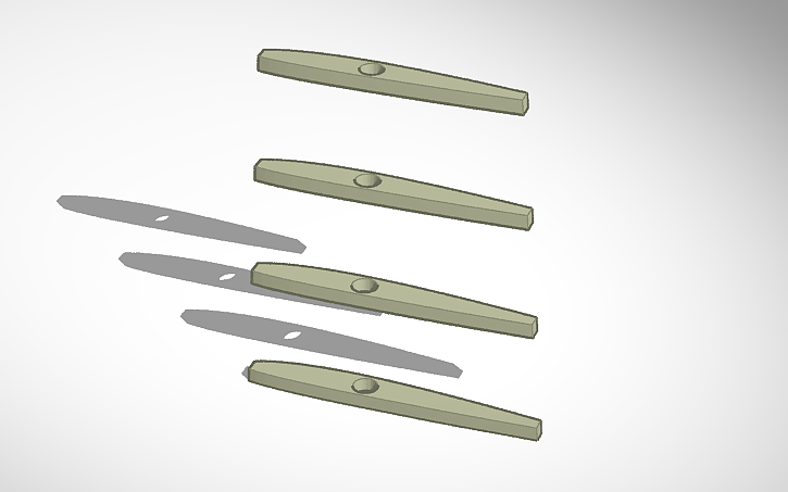 3D design stl - 4 ribs chopped leading and trailing edges | Tinkercad