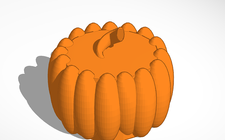 3D design Fall pumpkin - Tinkercad