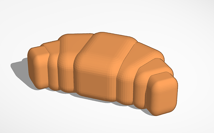 3D design Croissant - Tinkercad