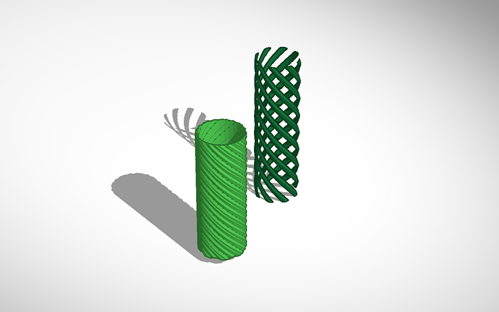 3D design Twisted Cylinder - Tinkercad