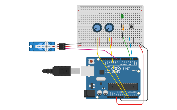 Circuit design MATLAB App Designer Arduino Side - Tinkercad