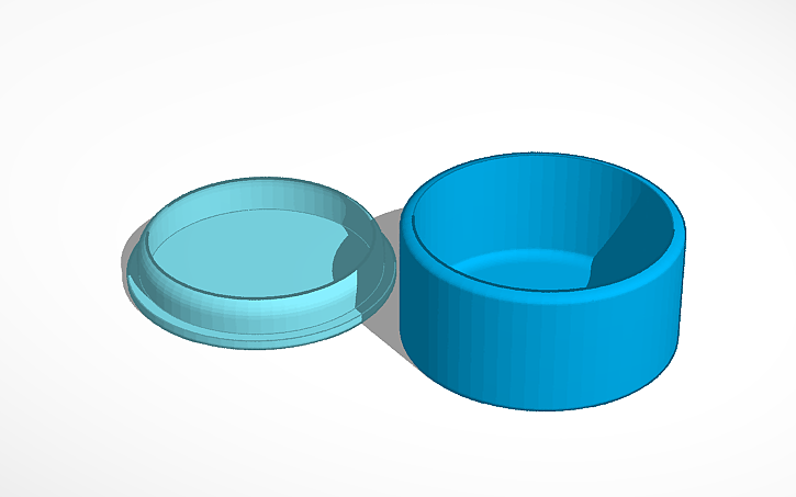 3D design Round Pillbox 1.1.0 - Tinkercad