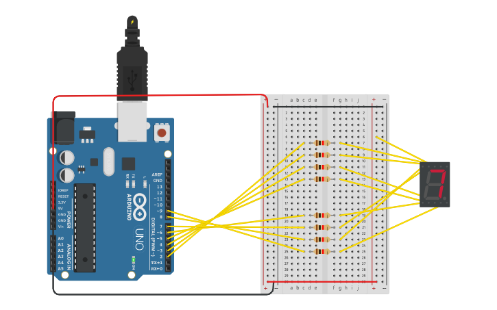 Circuit Design Seven Segment Countdown Tinkercad