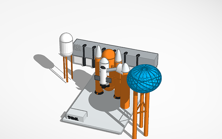 3D design space shuttle - Tinkercad
