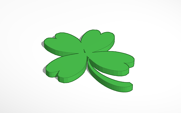 3D design shamrock - Tinkercad