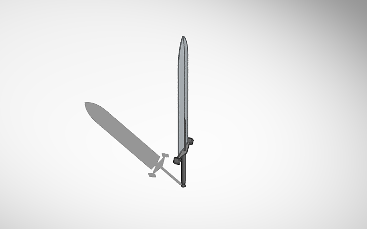 3D design Black Clover ASTA sword - Tinkercad