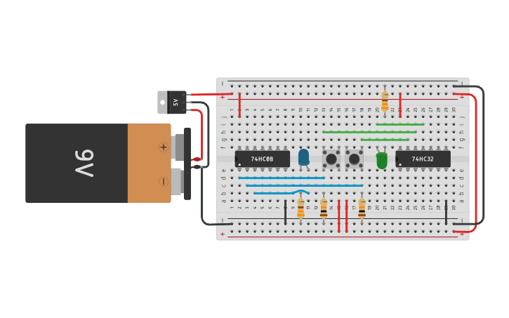 Circuit design And Or Gate - Tinkercad