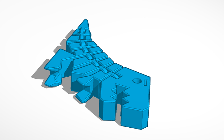 3D design Dino keyring - Tinkercad