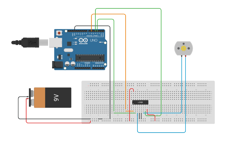 Circuit design PONTE H + MICROCONTROLADOR ACIONANDO MOTOR CC - PROGRAMA ...