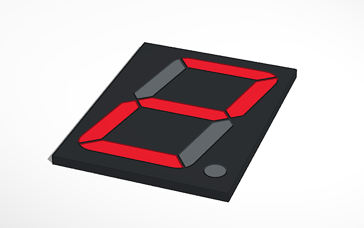 3D design 8 Segment Display (Editable) - Tinkercad