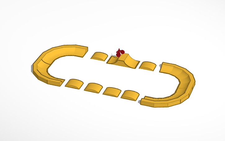 3D design MTB pump track - Tinkercad