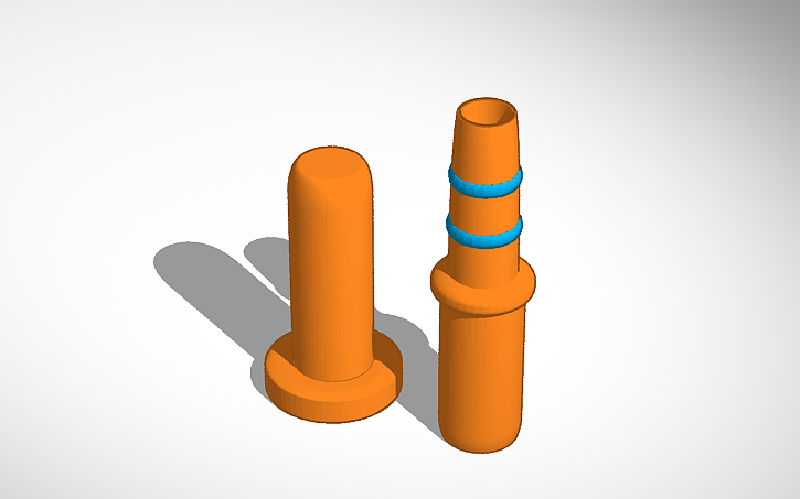 3D design john guest 12mm blank plug - Tinkercad