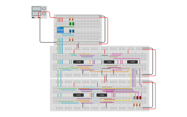 Circuit Design 2 Bit Binary Adder Tinkercad 2741