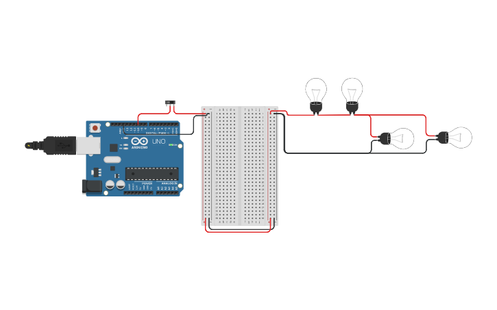 Circuit design Circuito con Arduino y Protoboard - Tinkercad