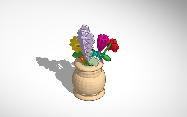 3D design Flower Bouquet Artistic Sculpt - Tinkercad