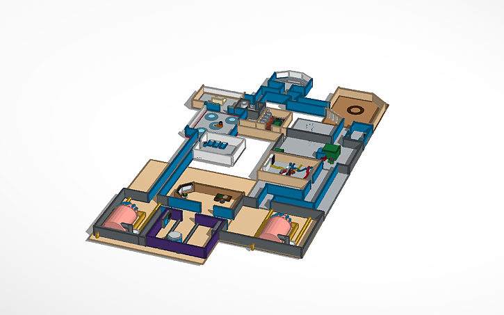 3D design AMONG US SKELD MAP - Tinkercad