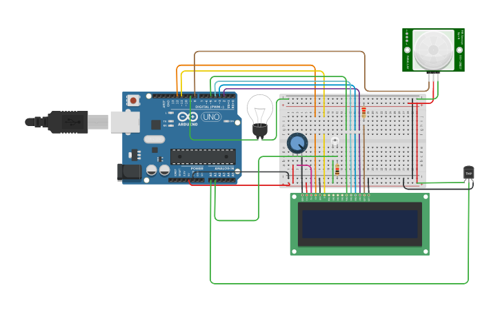 Circuit design TP4 lampdaire | Tinkercad