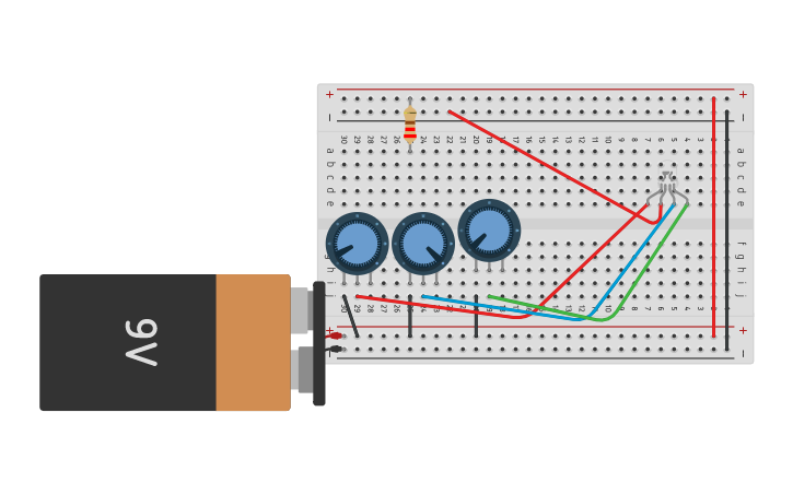 Circuit design How to make a RGB LED change color - Tinkercad