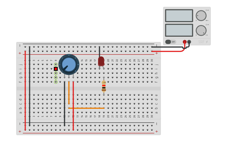 Circuit Design Potenciometro Regula Led Tinkercad