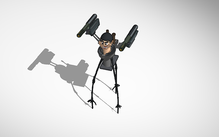 3D design Laser Strider Skibidi Toilet - Tinkercad