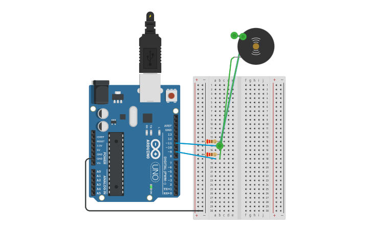 Circuit design Función RANDOM - Tinkercad