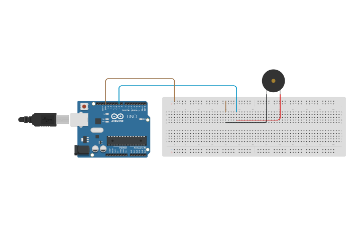 Circuit design Buzzer - Tinkercad