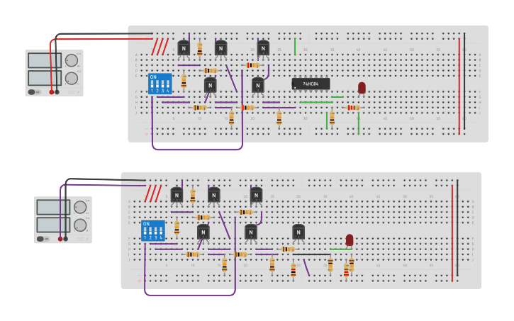 Circuit design Segmento C - Tinkercad