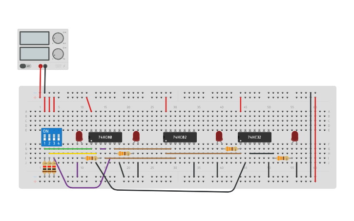 Circuit design Ejemplo Montaje Circuito - Tinkercad