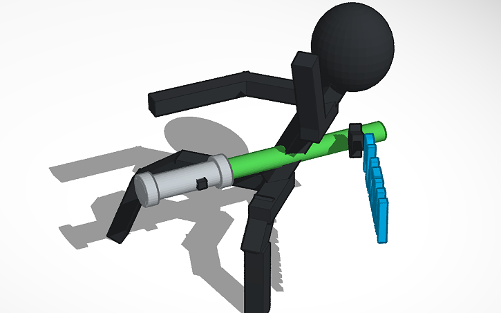 3D design Light Saber Kills Stickman | Tinkercad