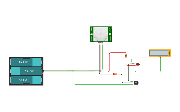Circuit design Circuit PIR - Tinkercad