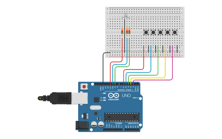 Circuit design การบ้านครั้งที่ 5 (Switch_Lab2) - Tinkercad