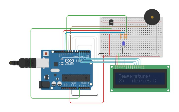 Circuit Design Temperature Detection Hackathon Tinkercad