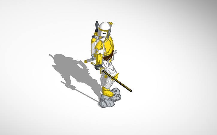 3D design Boba Fett Zenitsu Agatsamu themed - Tinkercad