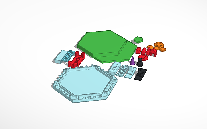 3D design RNCFMFL-3 interlock base - Tinkercad