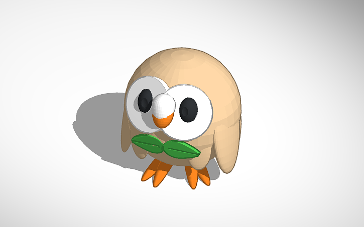 3D design Rowlet - Tinkercad