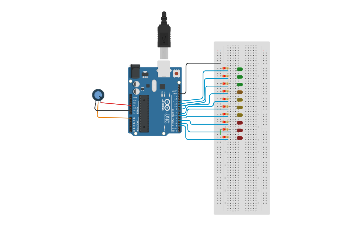 Circuit Design Bar Graph Tinkercad