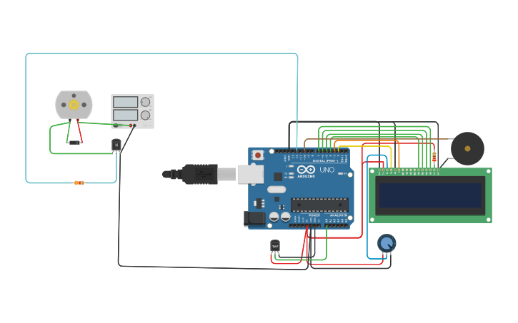 Circuit Design Integrazione Motore Tinkercad