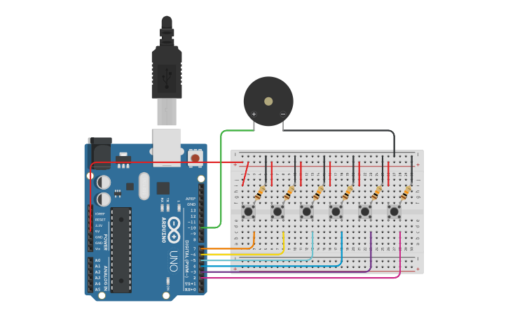Circuit design Week5 Piezo sensor | Tinkercad