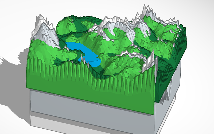 3D design MOUNTAINS - Tinkercad